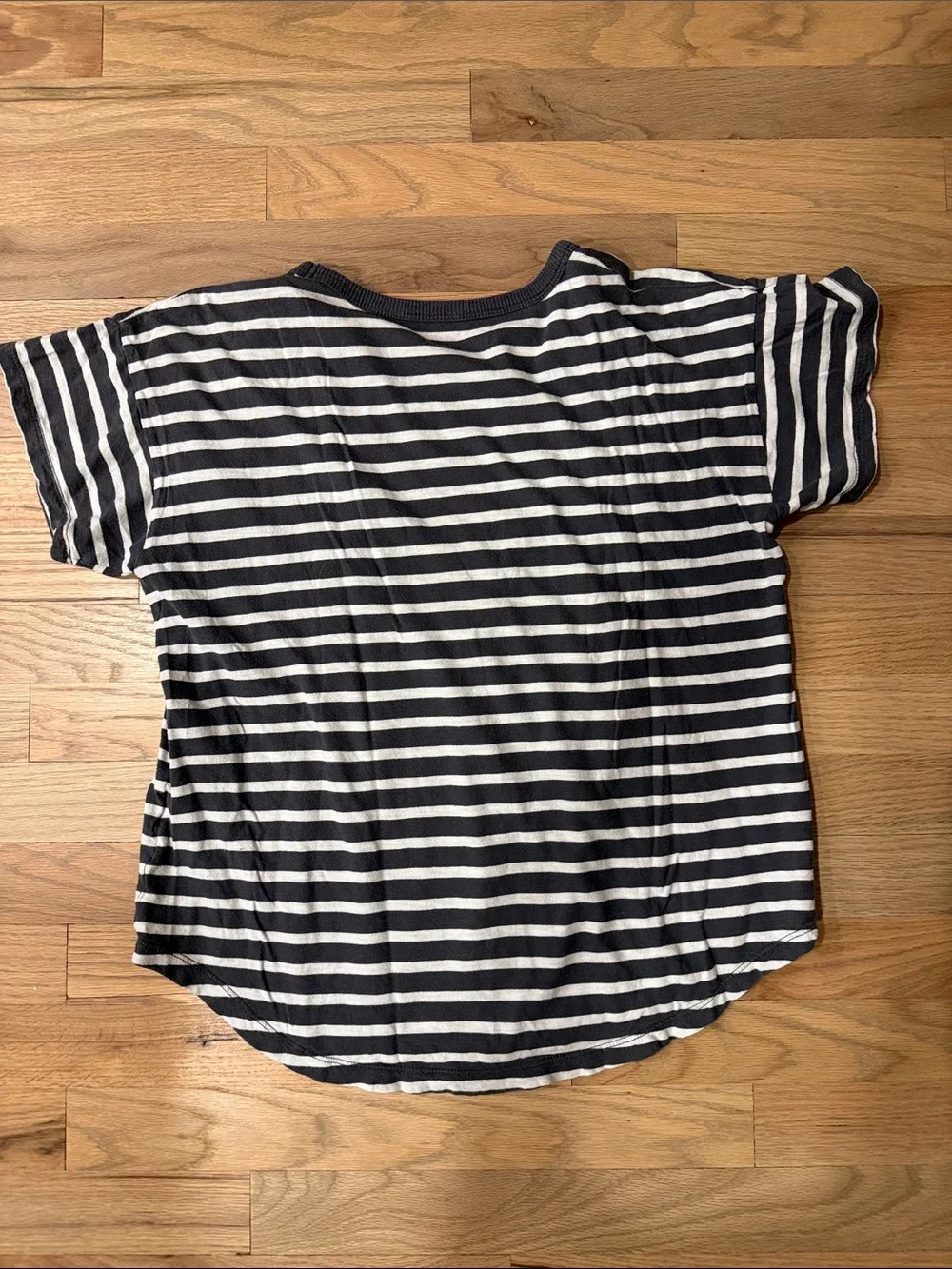 Madewell | Tops | Madewell Black And White Striped Short Sleeve Tee ...